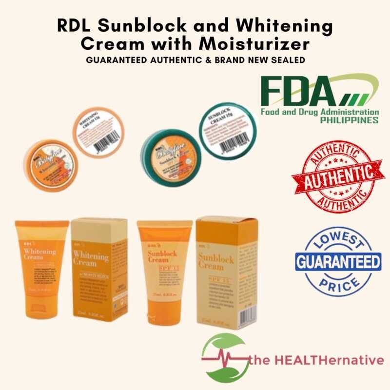 Orihinal RDL Sunblock at Whitening Cream na may Moisturizer | Shopee ...