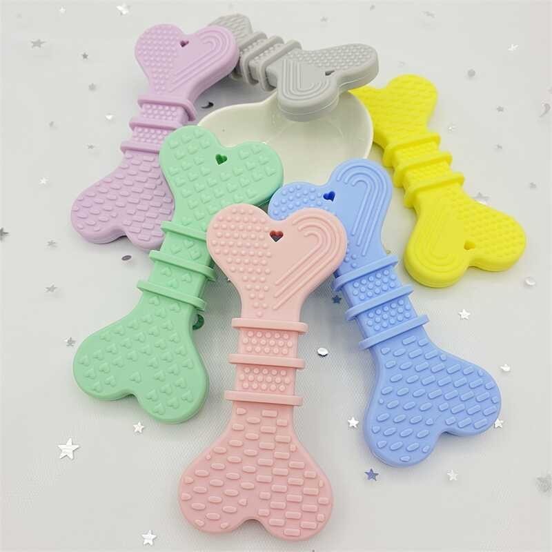 Pcs 10 Silicone Teeth Dog Bone Lovely Cartoon Pendant Twisted DIY ...