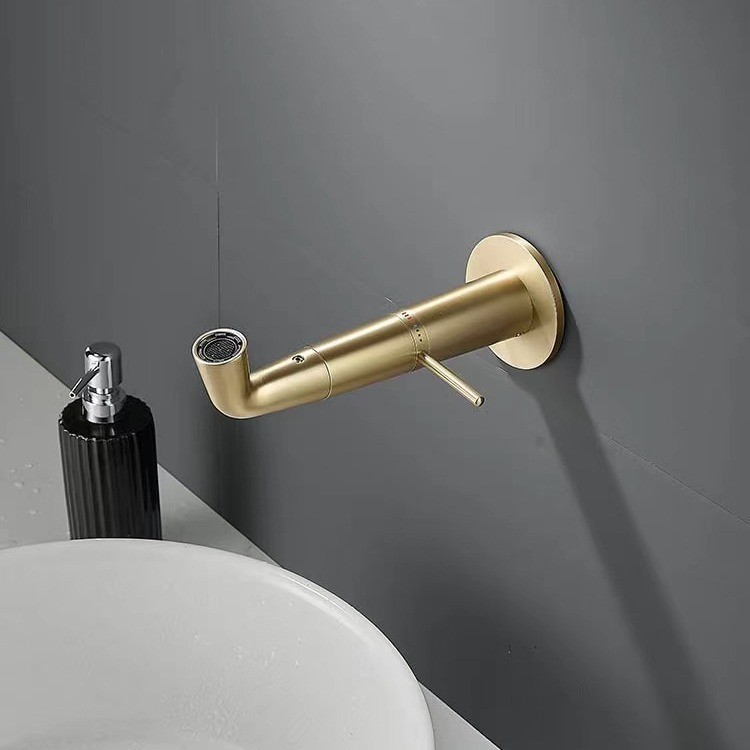 Concealed Wall-Mounted Brass Basin Faucet for Hotels and Homes with Hot ...