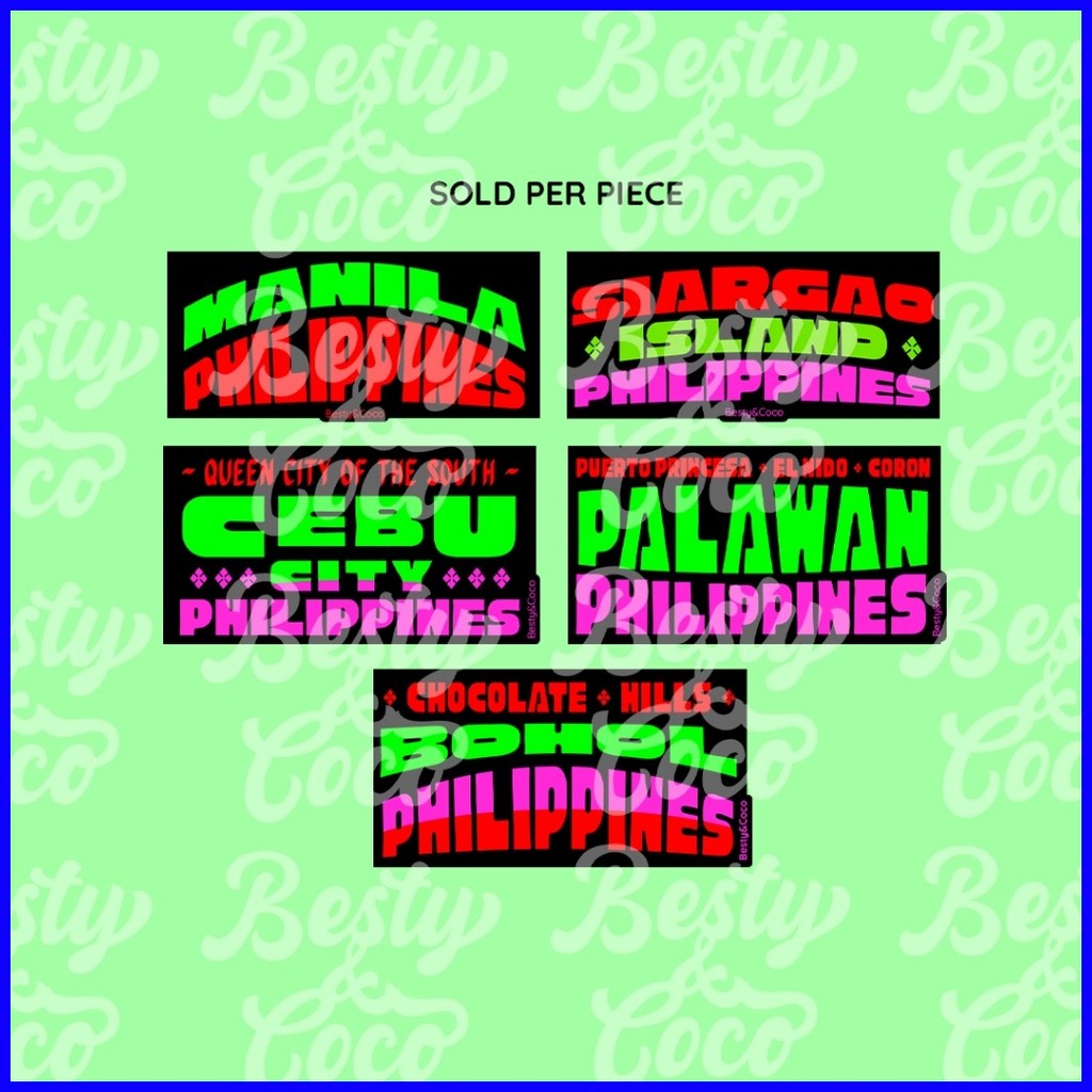 Besty&Coco Jeepney Philippine Tourist Signage Matte Vinyl Waterproof ...