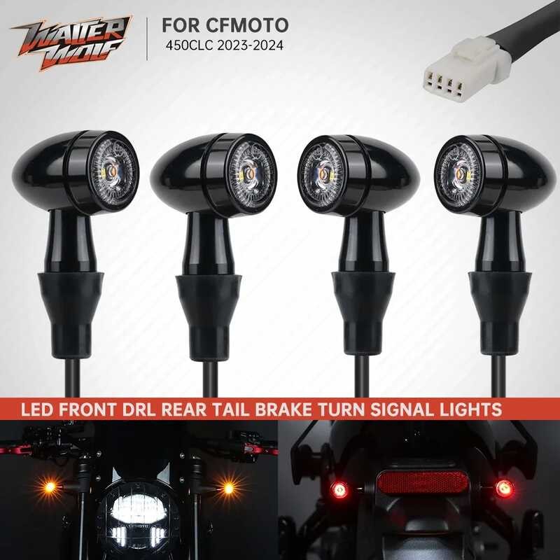 Motorcycle 3 59 Retro LED Indior Bker Turn Signal Light For CFMOTO ...