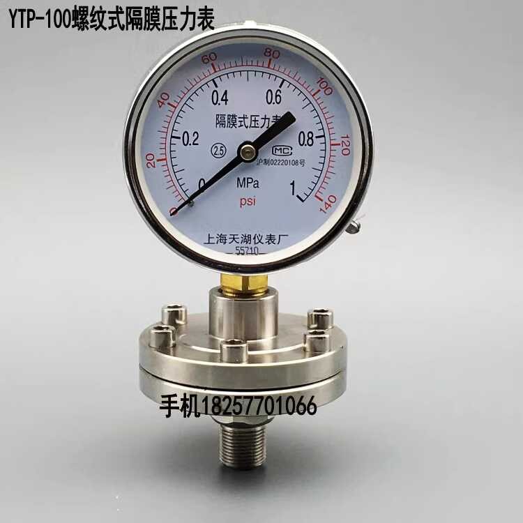 YTP-100BF Threaded Diaphragm Pressure Gauge Shanghai Tianhu | Shopee Philippines