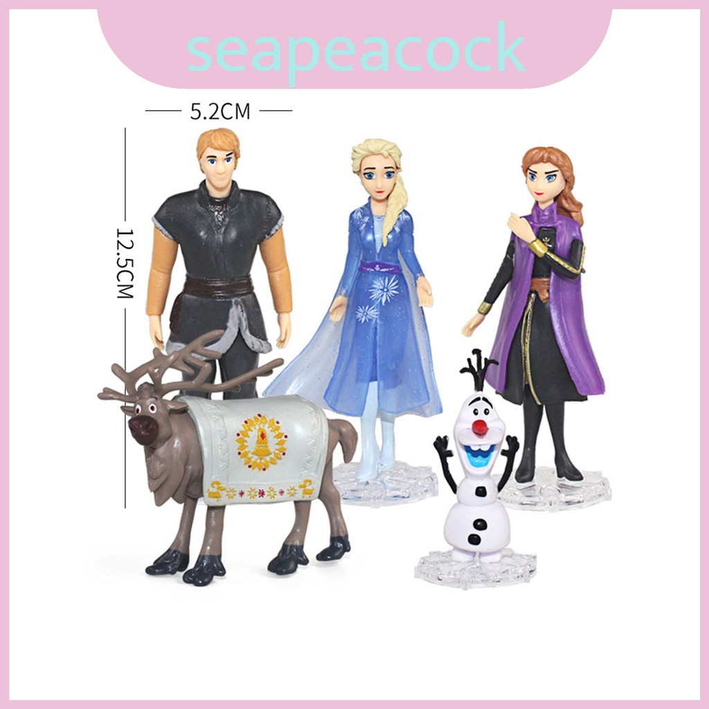 6pcs Frozen Disney Princess Figures Toy Blind Box With Anna Elsa Olaf ...