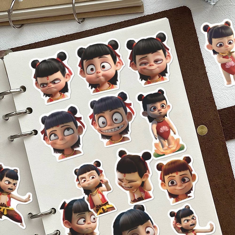 [50 sheets] 2025 New Nezha 2 Expression Sticker Funny anime Stationery ...