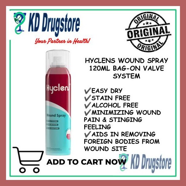 ⚾︎ ☬ HYCLENS WOUND SPRAY SOLUTION 60ML/ 120ML (SOLD PER PIECE) | Shopee ...