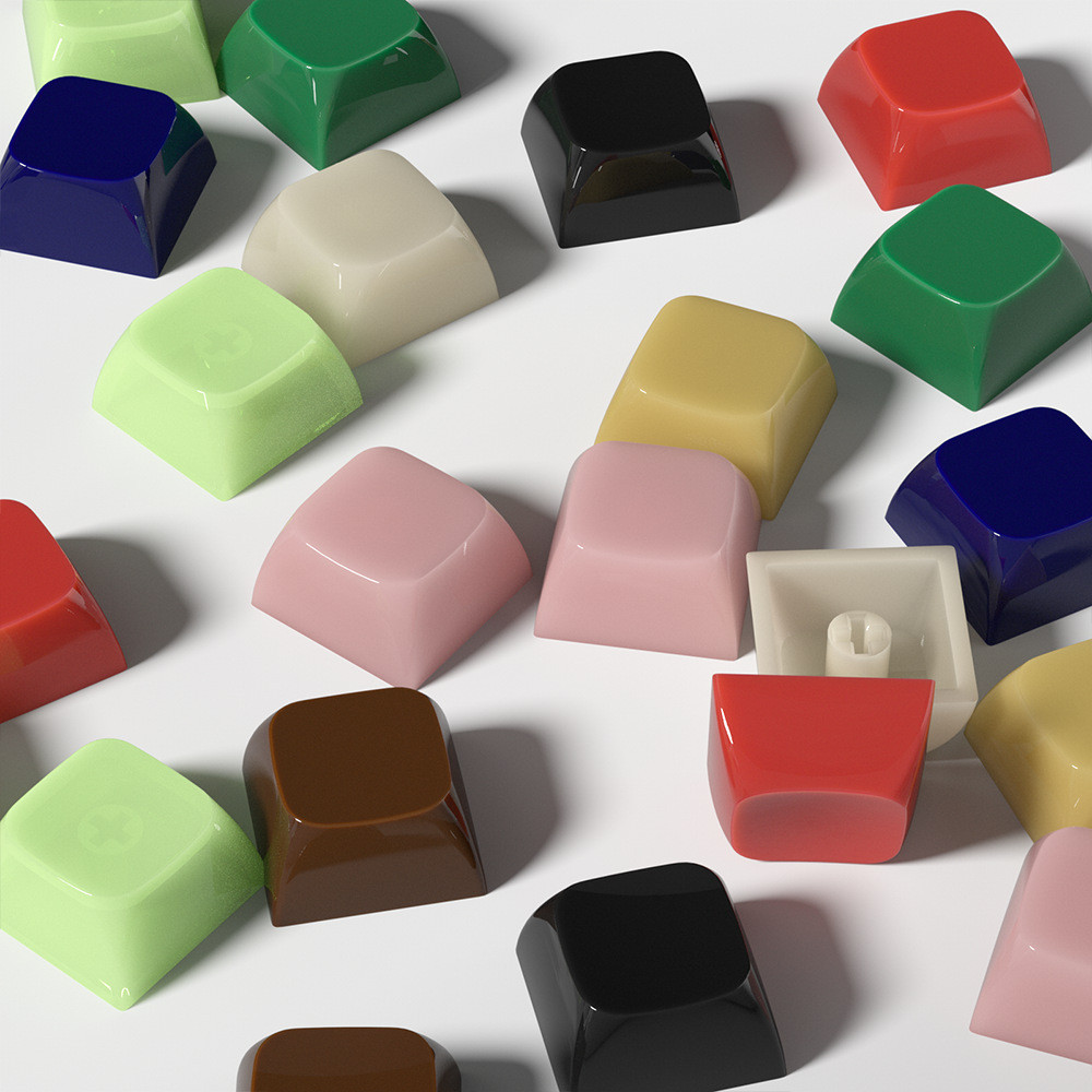 10 pcs XDA Key Caps for Mechanical Keyboard Jade Texture PC Material ...