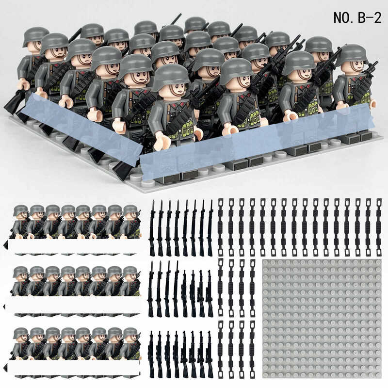 Ng 24Pcs/Set Ww2 Figures Building Blocks National Army Soldiers ...