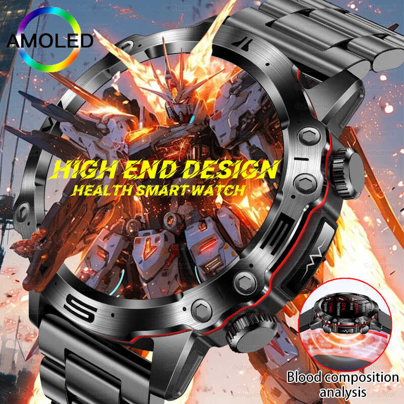 Lipids Uric Acid Blood Glucose Meter Smart Watch Men Ecg+Ppg Sports ...