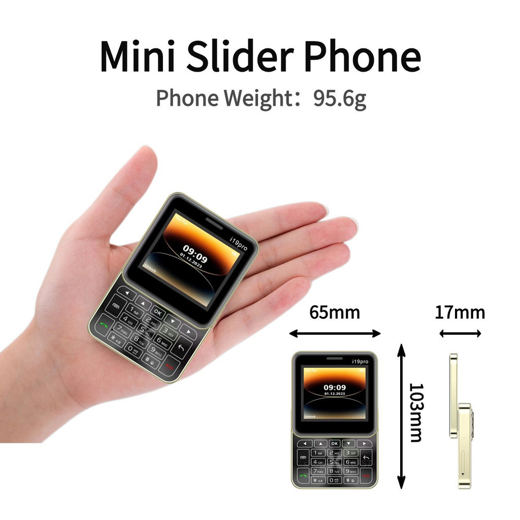 New i19pro Mini Phone 2.4 Inch Dual SIM 2G GSM Rotating Slide Elderly ...