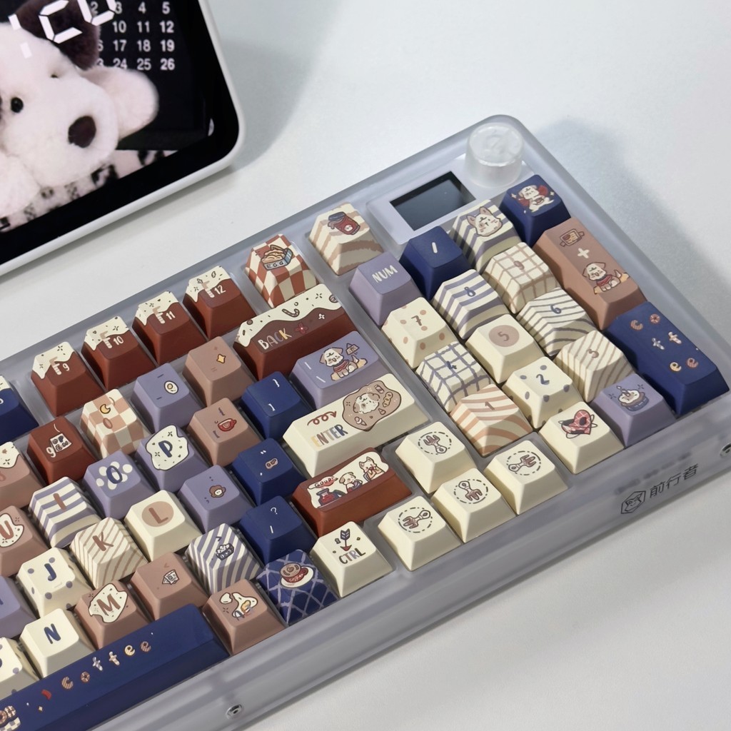 Coffee Puppy Keycap XOA/Cherry Profile PBT Five-sided Dye Sublimation ...