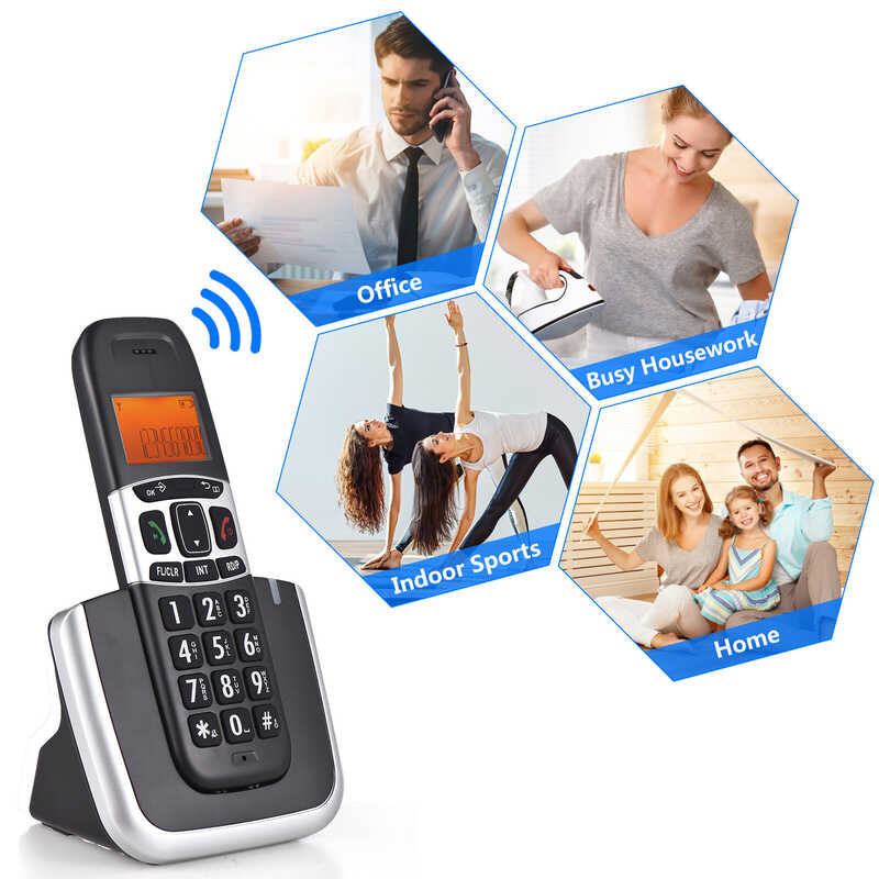 Expandable Cordless Bisofice Phone System Na May 3 Lines Display ...