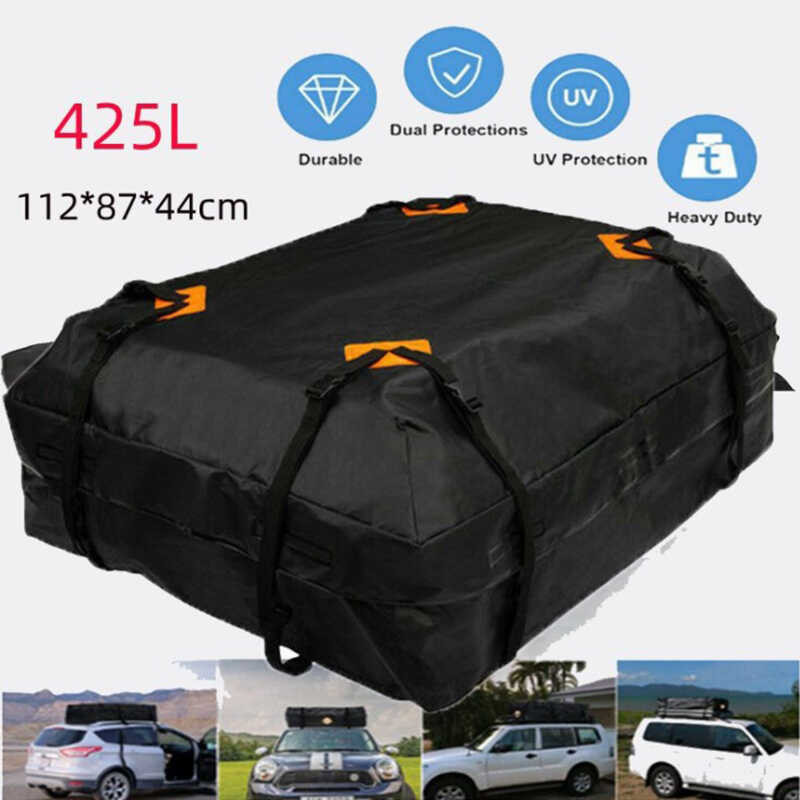 Car (425L) Waterproof Roof Storage Universal Rooftop Travel Lage Box ...