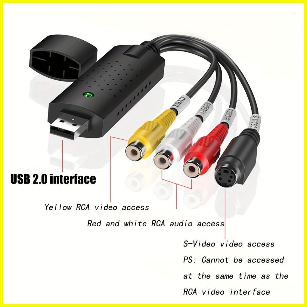 【Video Capture Adapter】DVR TV DVR VHS USB 2.0 Easycap Capture 4 Channel ...