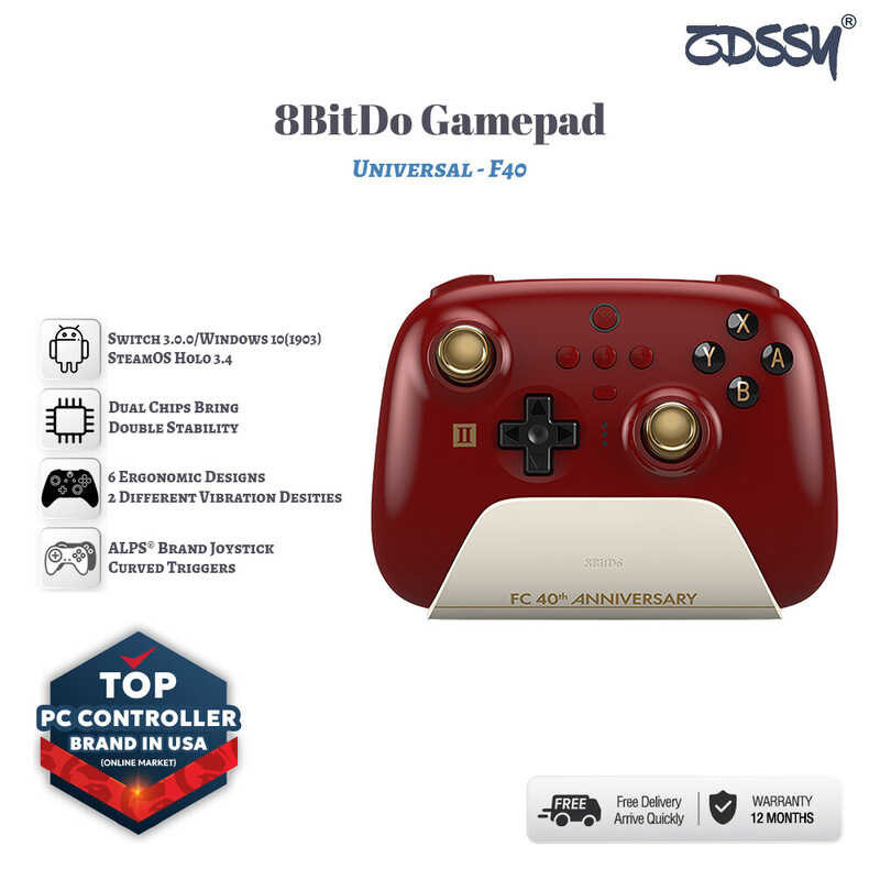 Ultimate ZDSSY 8Bitdo Gaming Controller - F40 Limited Edition Bluetooth ...