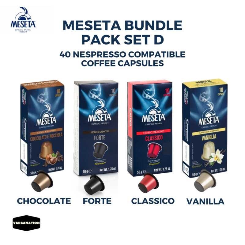 Nespresso Meseta Coffee Capsules Bundle Pack Set ng 4 Packs Compatible ...