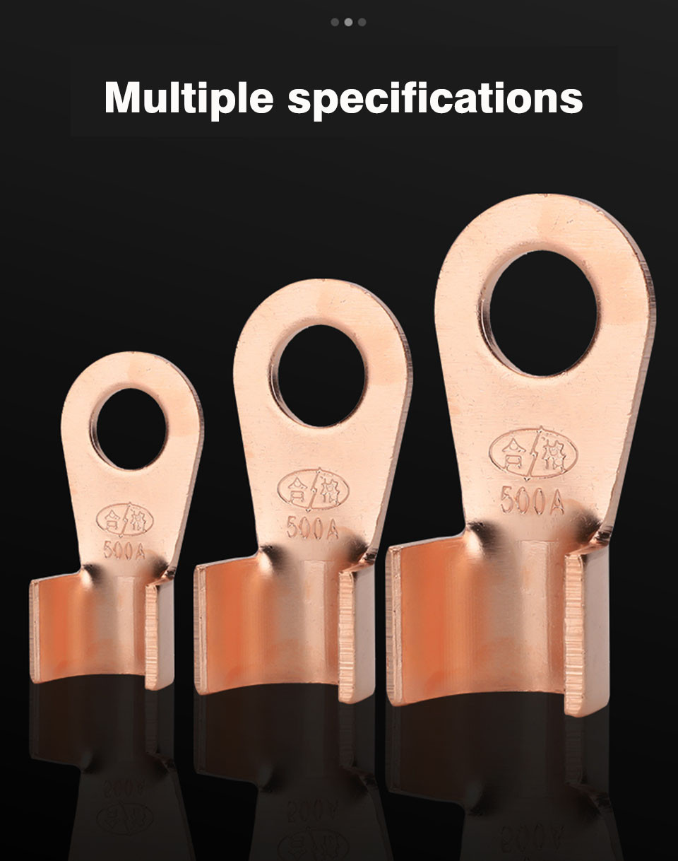 OT Series Bare copper Wire Terminals OT-10A 20A 30A 60A 80A 100A Cable crimping terminal Red ...
