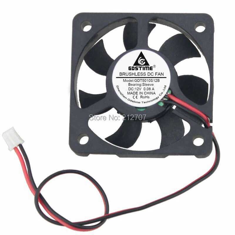 50Pcs/Set 3 5C Gdstime 12V 2Pin 5Cm 50X50x10 5010 50Mm Mini DC ...