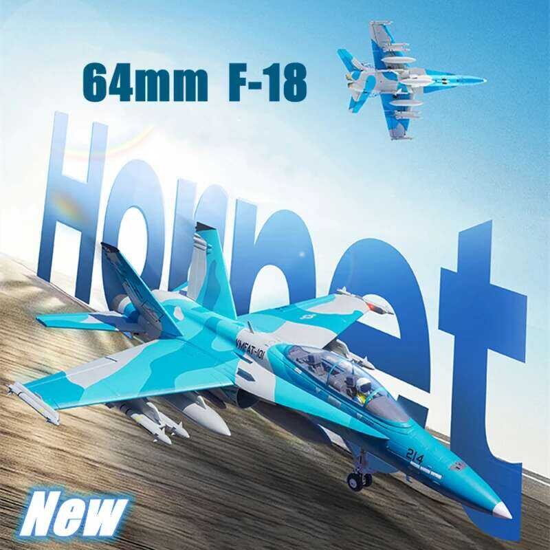 FMSRC RC Airplane 64Mm F-18 F18 Hornet Fighter Ducted n EDF Jet Model ...