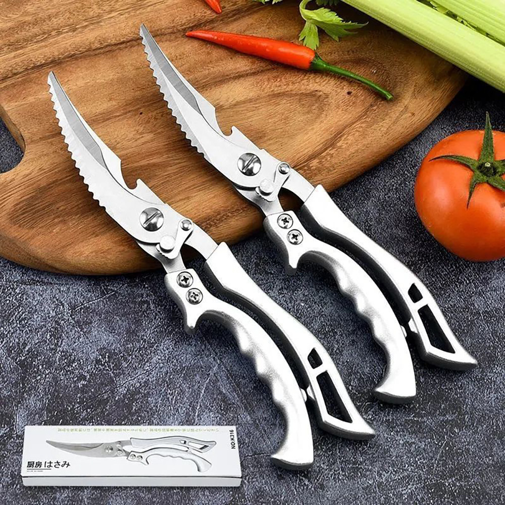 Multi-functional strong chicken bone scissors heavy duty stainless ...