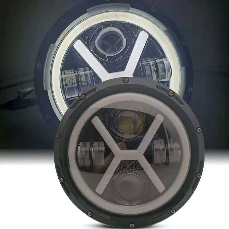 8 DOT 7Inch LED Headlight For Yamaha V-Star XVS 650 950 1100 Classic ...