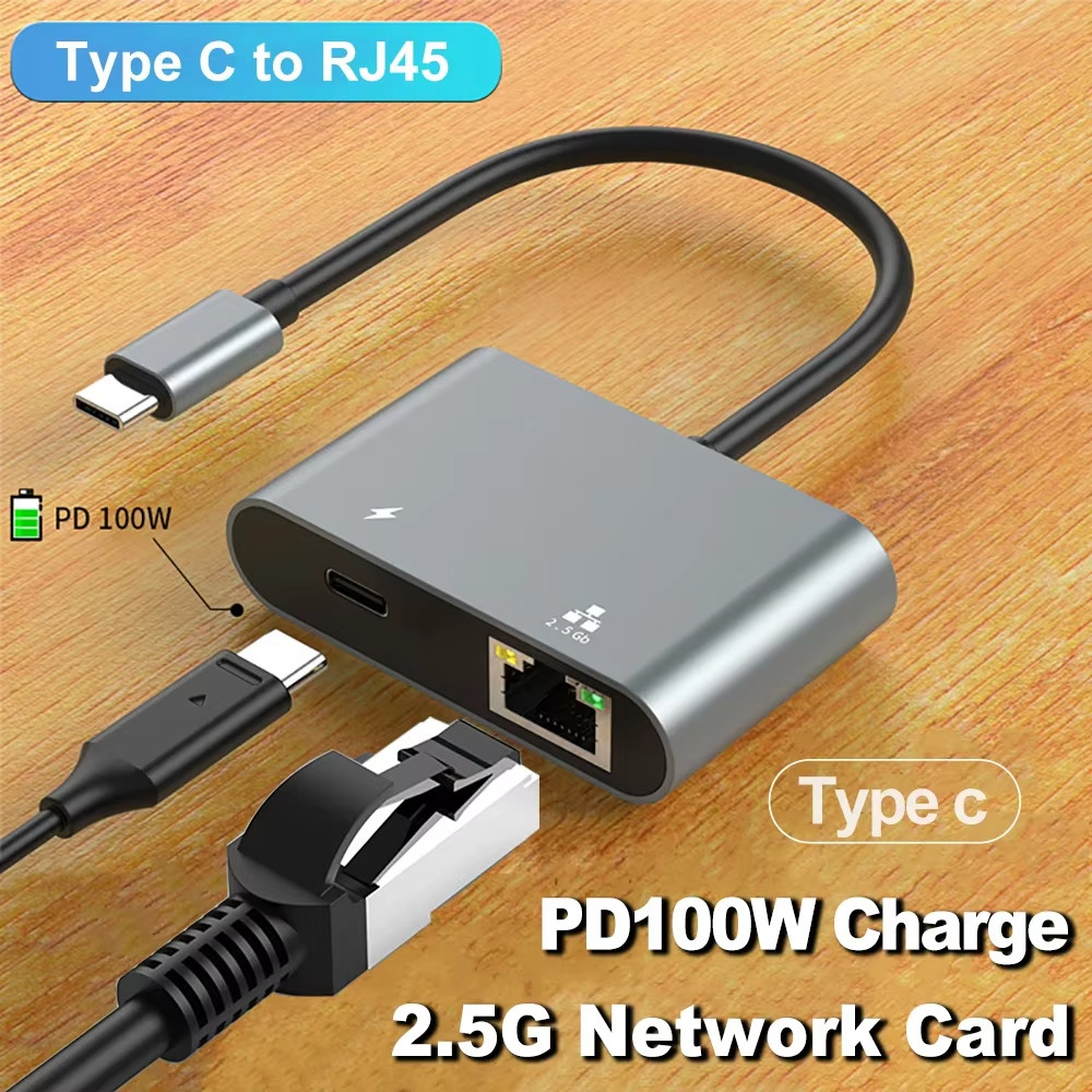 2500Mbps Network Card Type C to Ethernet Adapter 2.5G Gigabit LAN ...