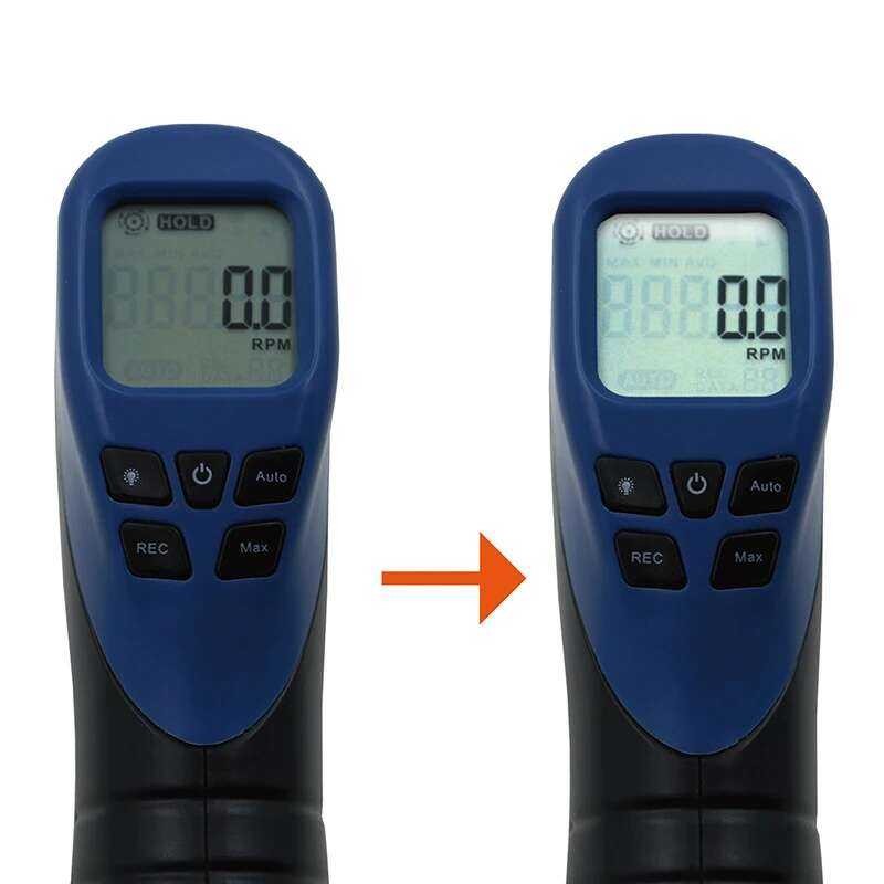 533 Professiontachometer Digital LCD Tachometer Laser Non Contact Tach ...