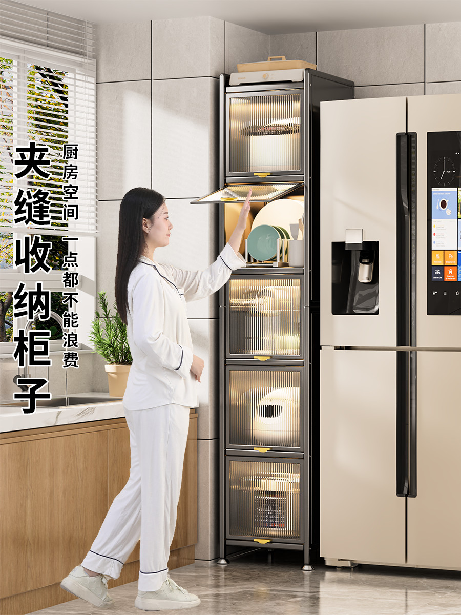 Kitchen Rack Microwave Storage Cabinet Floor-standing Multi-layer ... Kitchen Rack Microwave Storage Cabinet Floor-standing Multi-layer ...