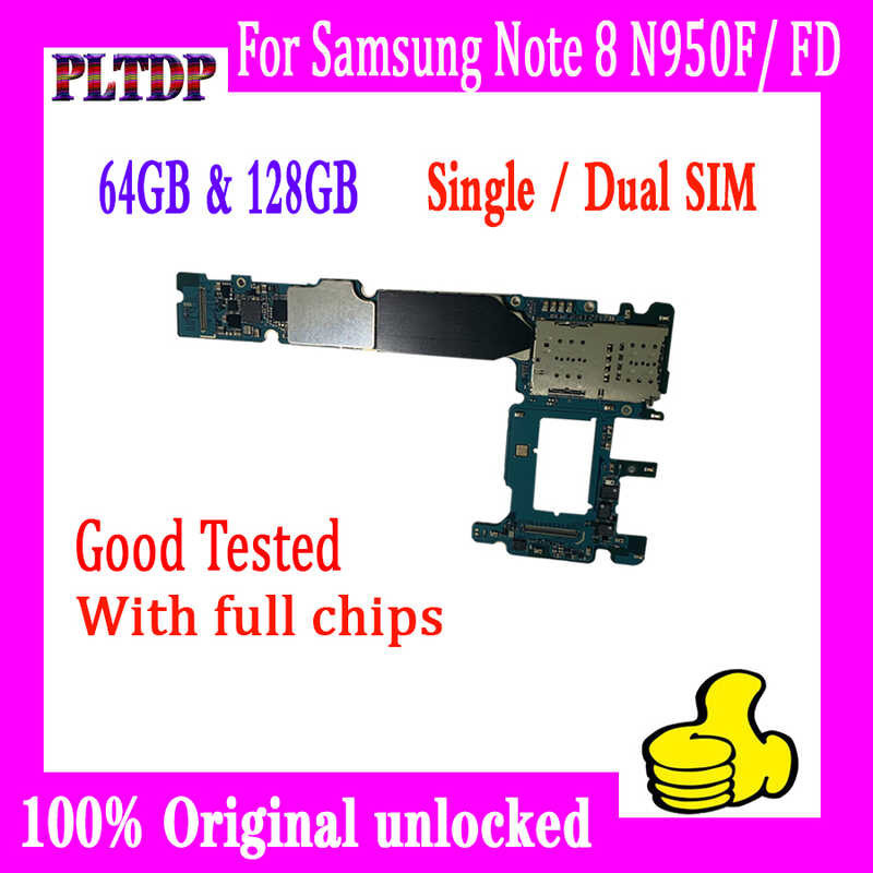 Para Sa Galaxy Note 8 N950fd Motherboard 64Gb 100% Tested For Samsung ...