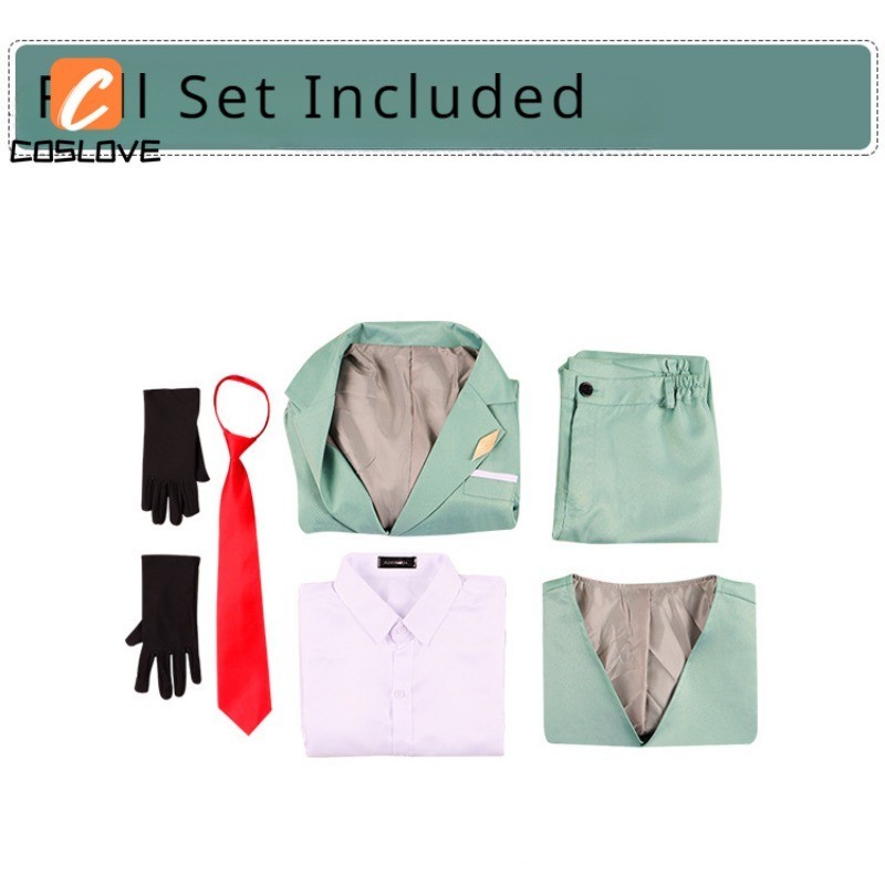 Anime Spy X Family Loid Forger Cosplay Clothing Full Set Costume Green ...