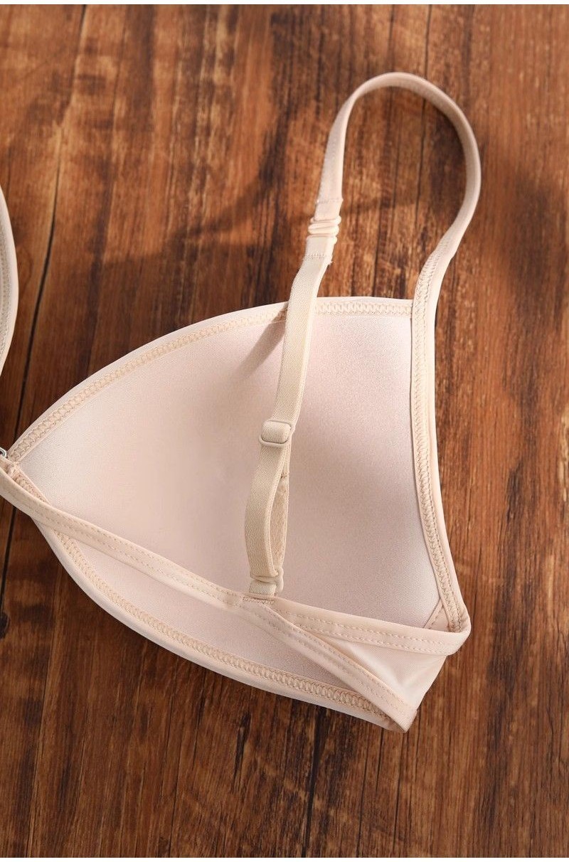 French Triangle Cup Underwear Beauty Back Hanging Neck Thin Shoulder ...