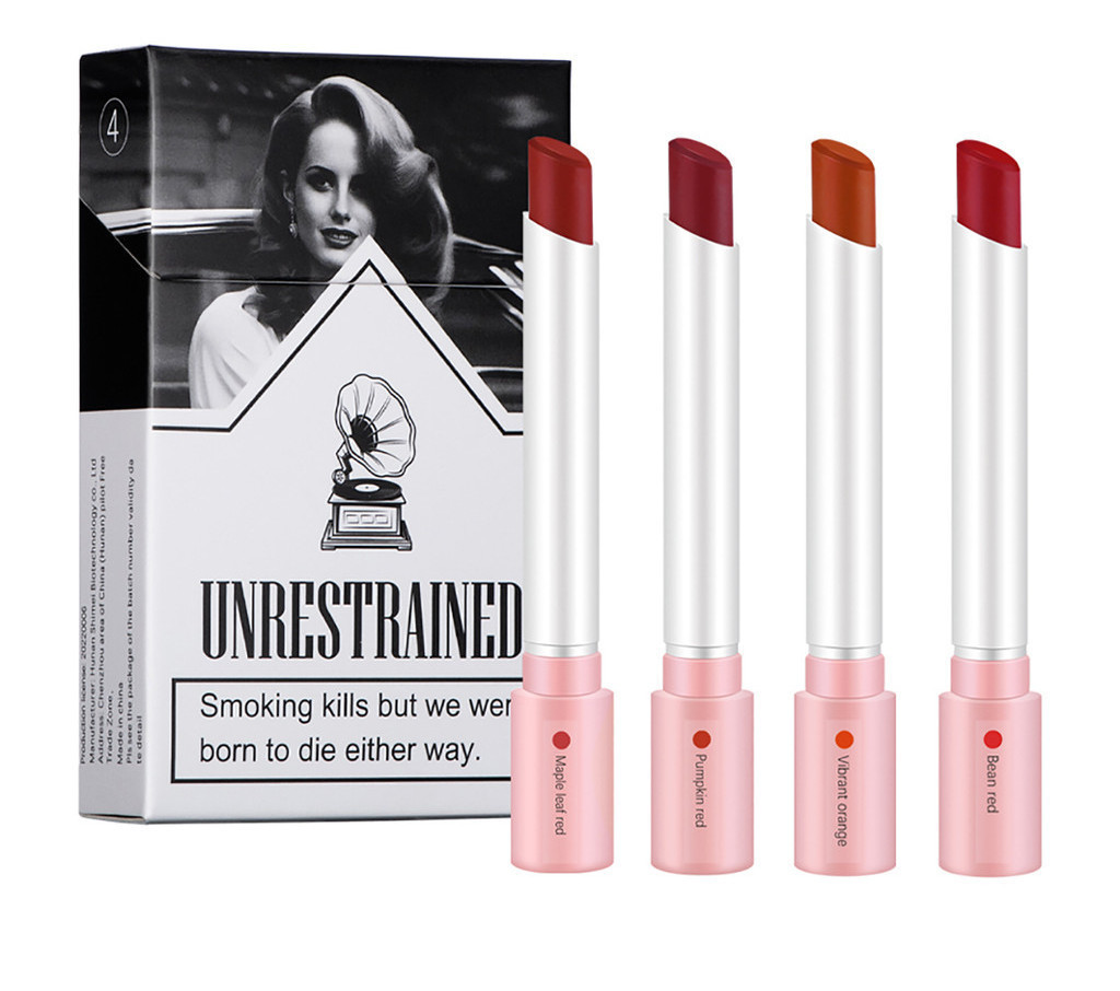 Cigarette Lipstick Set 4 Colors Matte Long Lasting Waterproof Matt ...