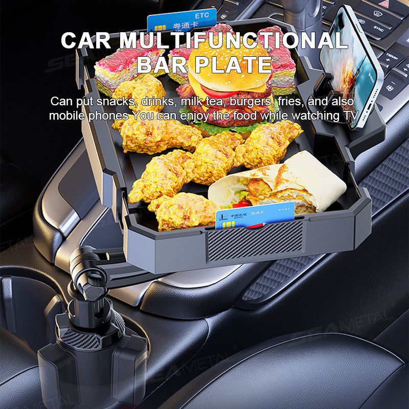 SEAMETAL Multipurpose Car Food Tray Portable Car Dining Table with ...