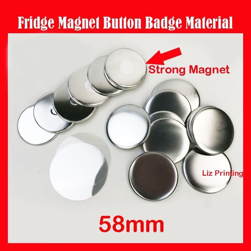 100pcs 44mm 58mm strong magnetic button badge magnet button badges ...