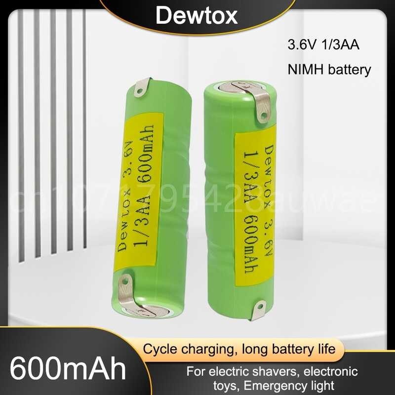 3.6V 1/3Aa 600Mah Rechargeable Nickel-Metal Hydride Battery Pack For ...