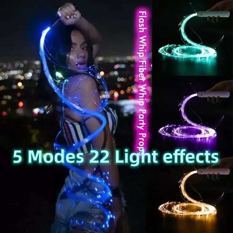 Dance Disco Whip Party Led Fiber Optic Dancing W Rechargeable Glowing ...