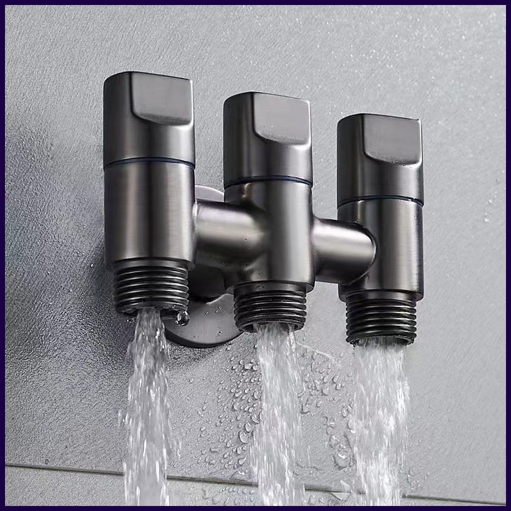 ∈ ♙ 1 in 3 Out Faucet Dual Control Valve with Bidet Washing Machine Tap ...