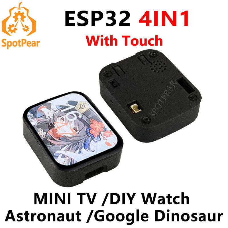 ESP32 C3 MINI TV With Case LVGL Astronaut Clock Watch Buzzer 1.69 inch ...