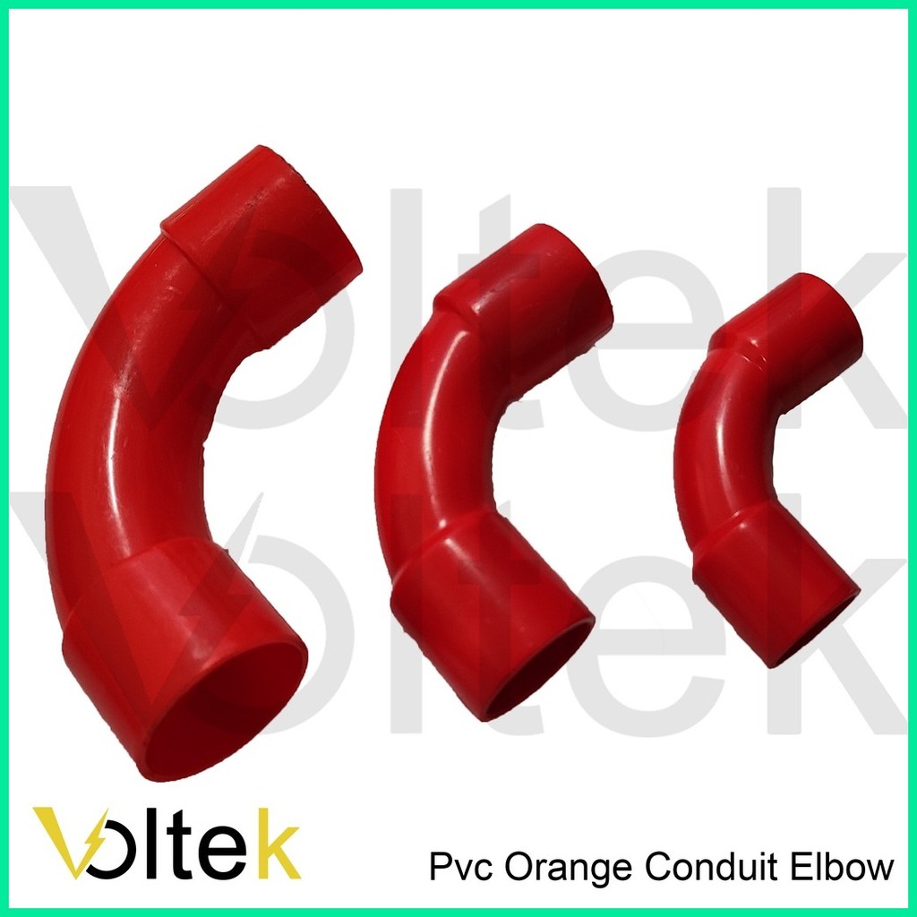 PVC conduit elbow orange for electrical pipe heavy duty short and mini ...