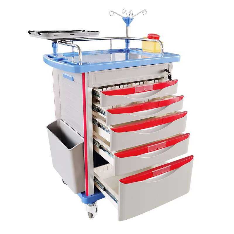 Hospital ABS Medical Emergency Trolley Crash Cart Medicine Trolley For ...
