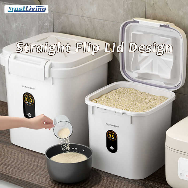 々 JustLiving 1PC 5/10/15/25kg Rice Container Transparent Bucket Rice ...