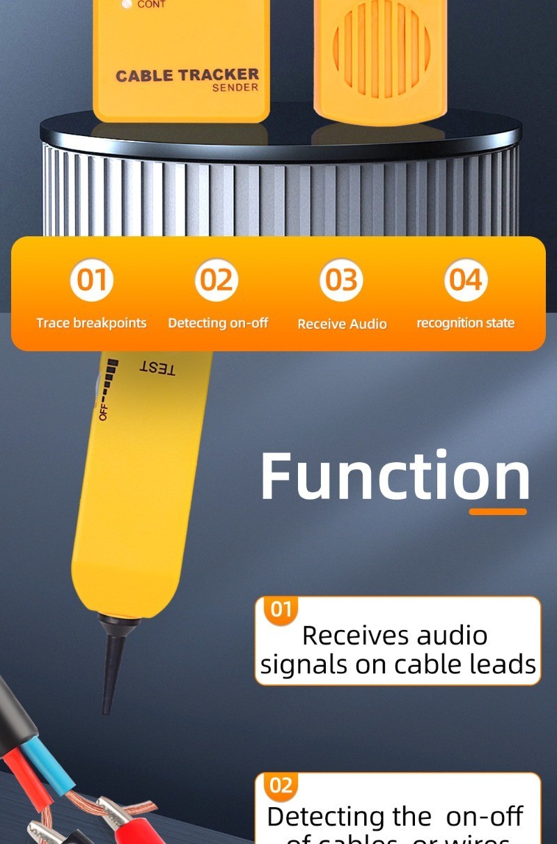 Cable Finder Tone Generator Tracer Probe Line Tracer Cable Circuit ...