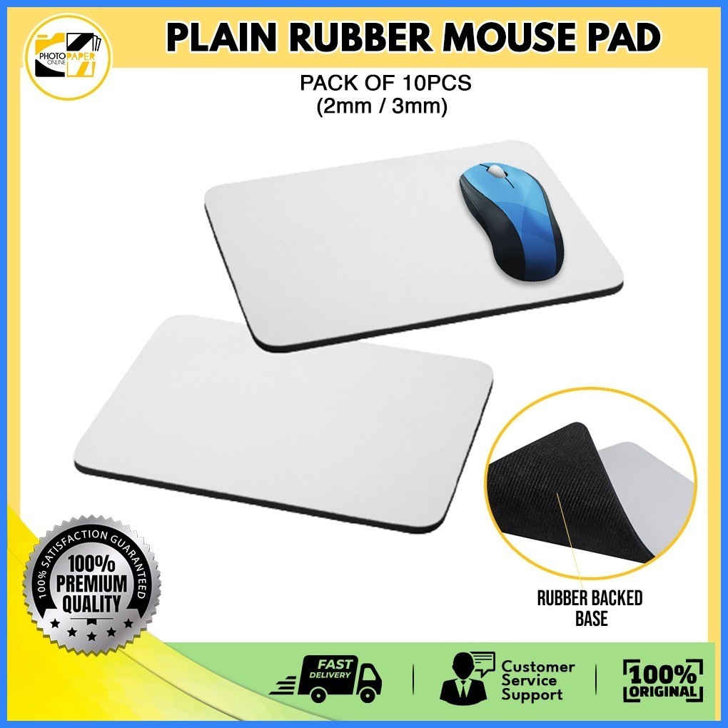 Sublimation Mouse Pad 2mm/3mm Size Pack of 10 | Shopee Philippines