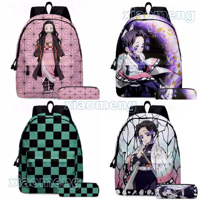 Demon Backpack Ng Slayer Nezuko Tanjiro Shinobu Backpack Pencil Case ...