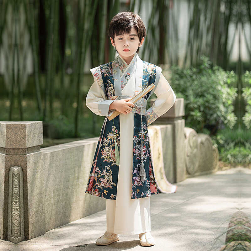 Hanfu Dress Kids Traditional Chinese Folk Ancient Baby Girl Boy Tang ...