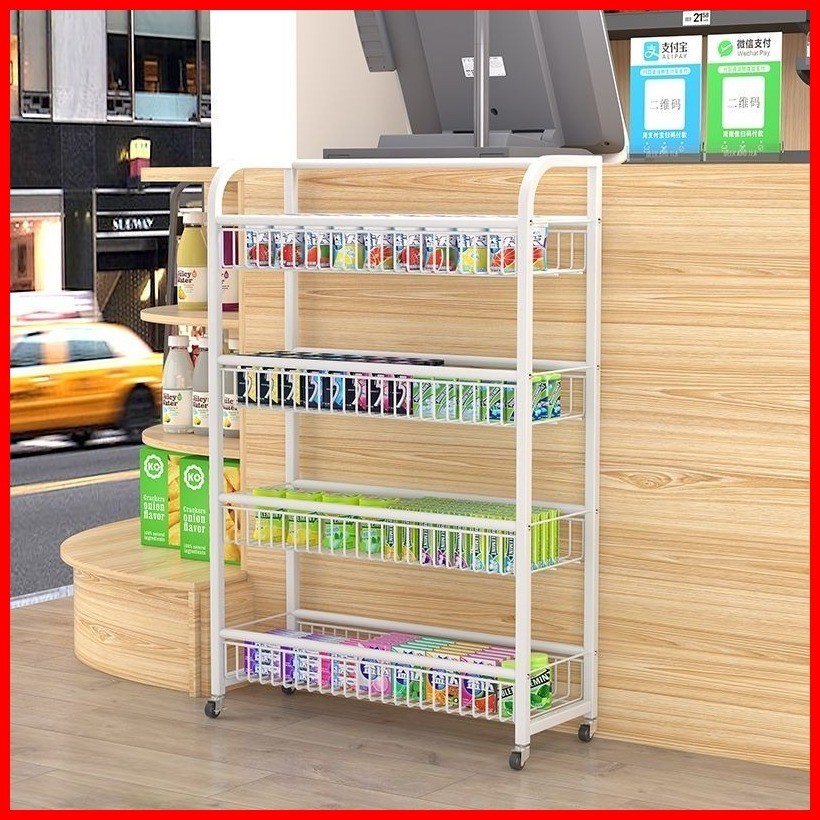 ¤ Supermarket shelves cash register display rack for store organizer ...