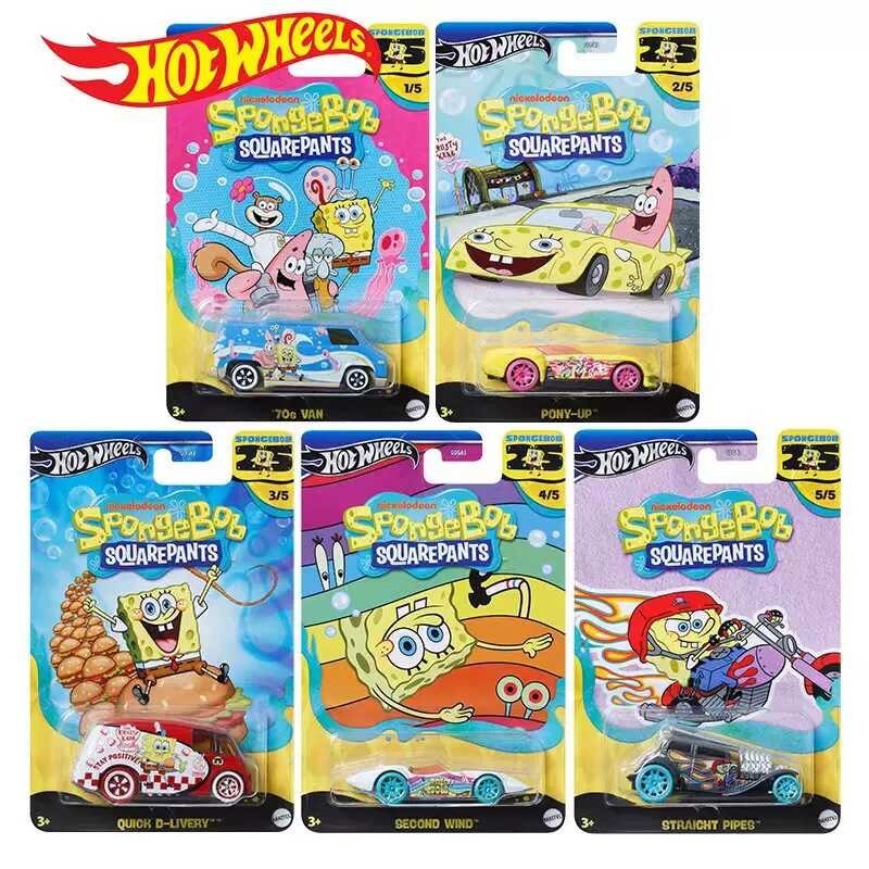 Original Hot Wheels Car Spongebob Squarepants Toy For Boy 1/64 Diecast ...