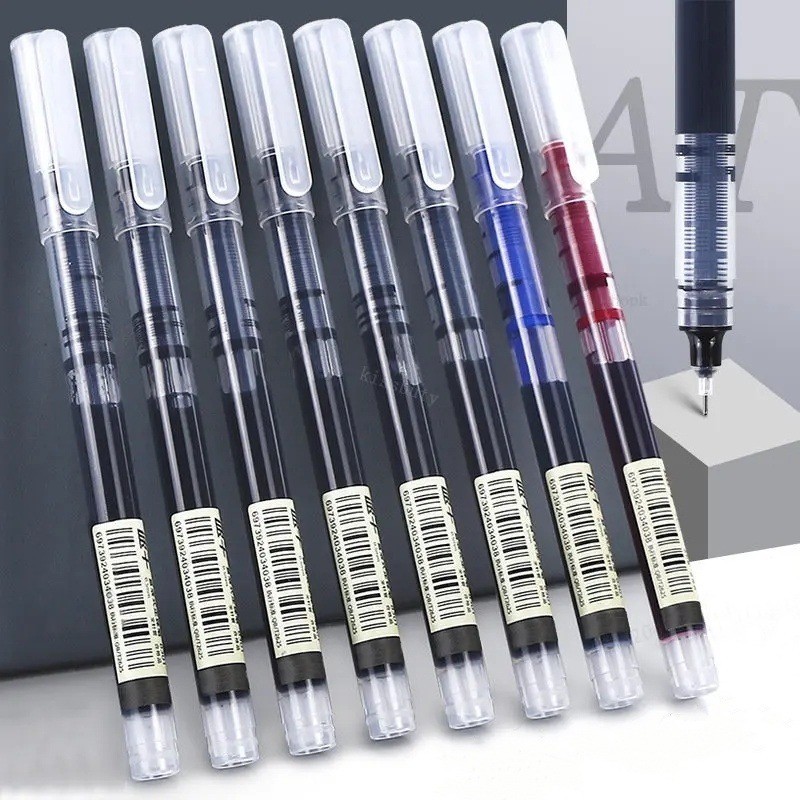 Plastic Full Needle Straight Liquid Ballpoint Pen - Large Capacity ...