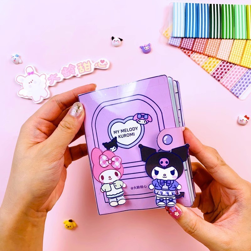 Sanrio Diy Paper Doll House Book kuromi sticker Book Educational melody ...