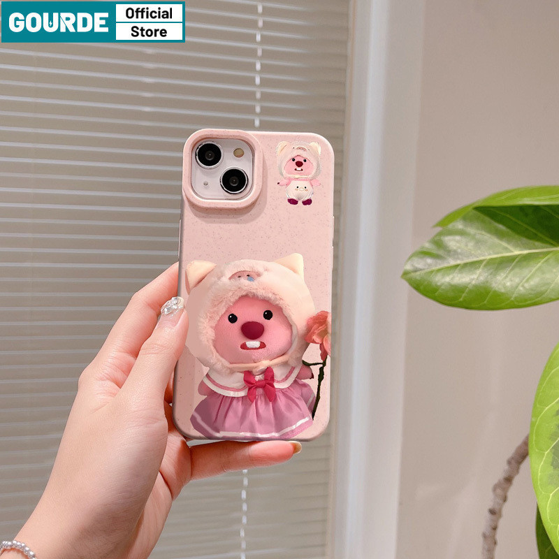 Gourde Funny Cute Casing Loopy Pig Pattern Case for Iphone 15 14 12 13 ...