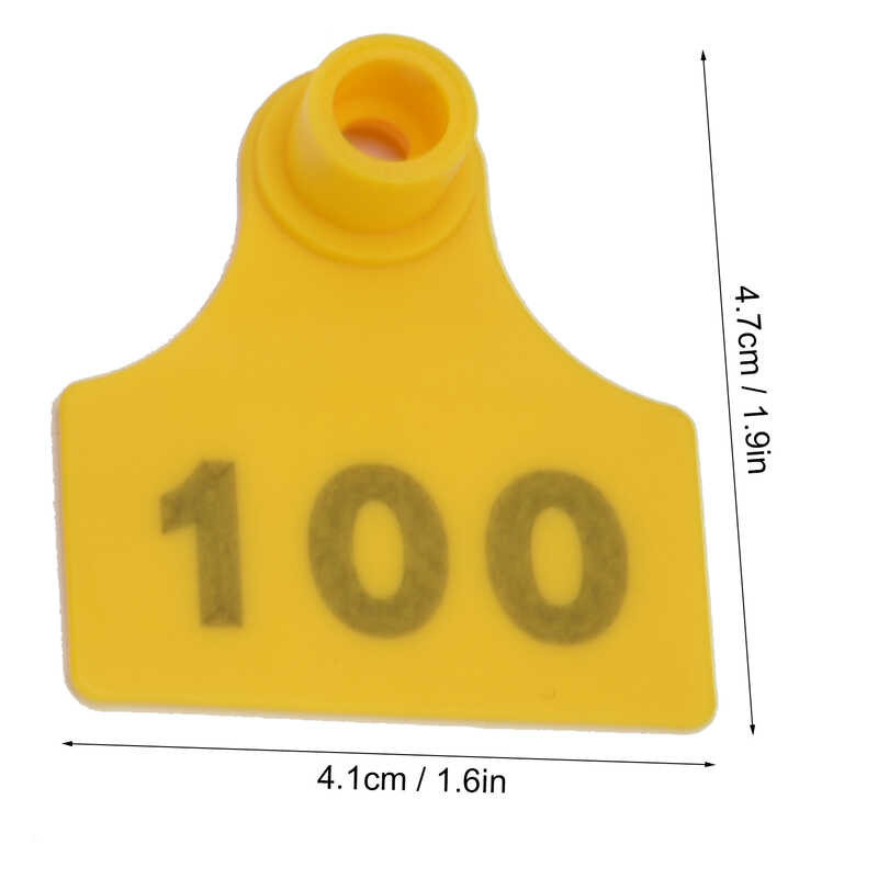 TPU 100Pcs Pig Cow Sa Number 001-100 Ear Label Tag Farm Accessory ...